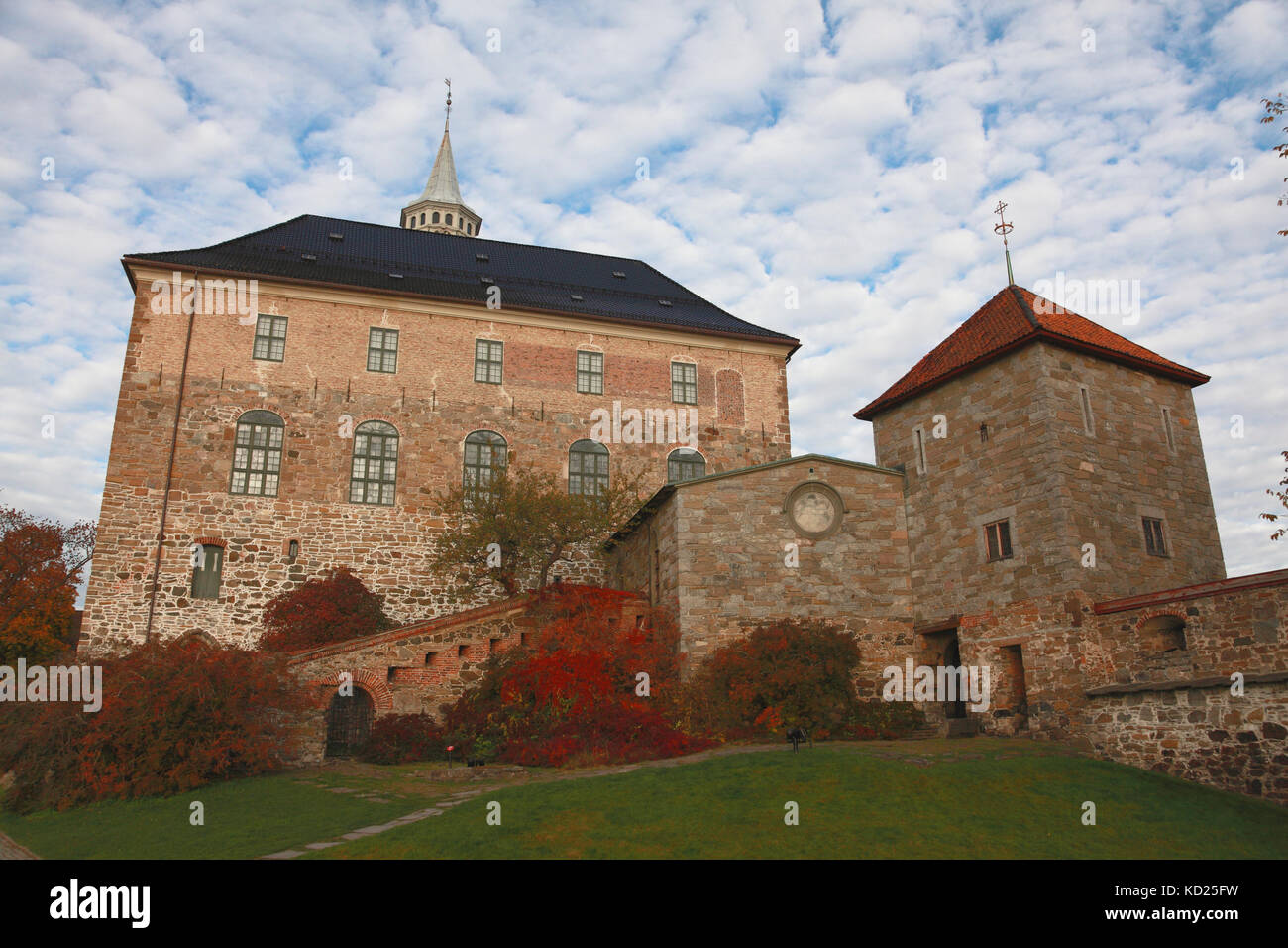 The medieval Akershus Fortress (or Castle) in Oslo, Norway Stock Photo ...