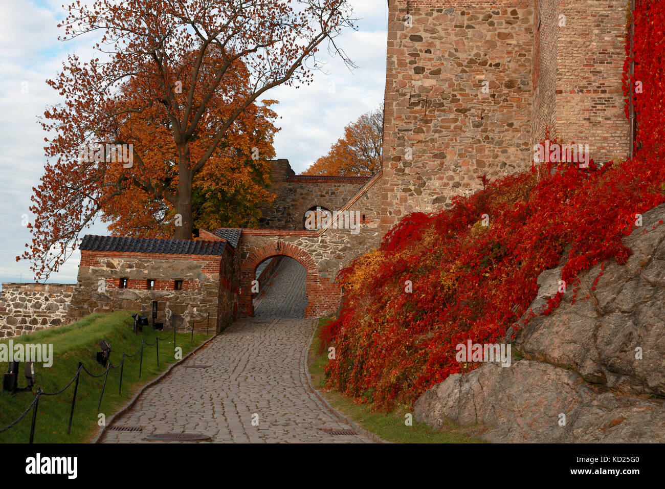 The medieval Akershus Fortress (or Castle) in Oslo, Norway Stock Photo ...