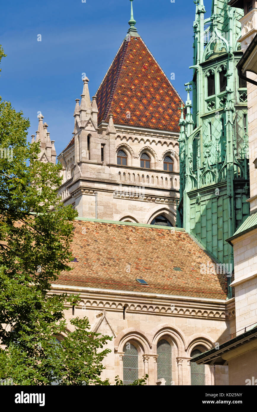 Switzerland Geneva The St. Pierre Cathedral is a cathedral in Geneva ...