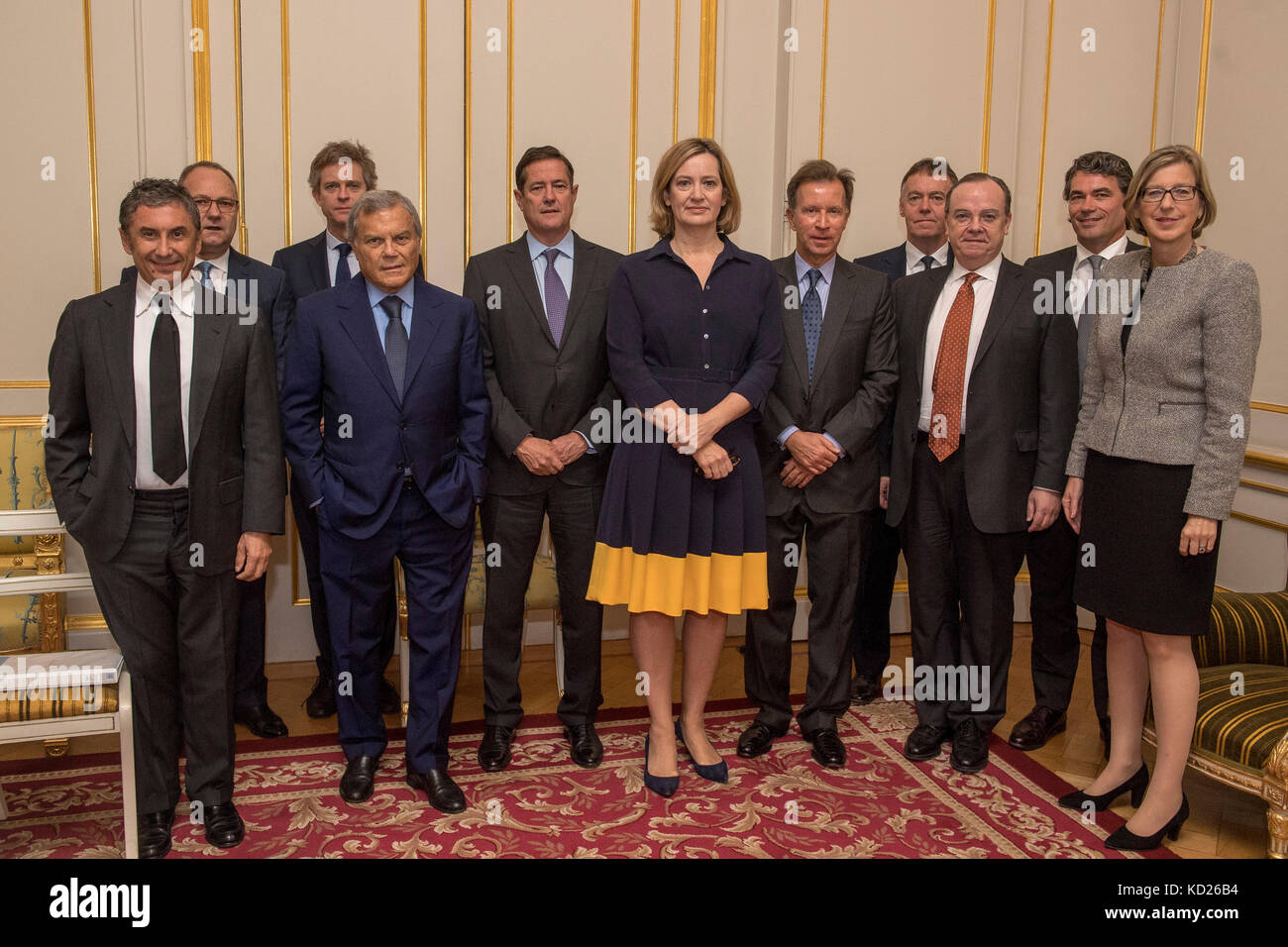 Home Secretary Amber Rudd chairs the Modern Slavery Business Forum, as ...