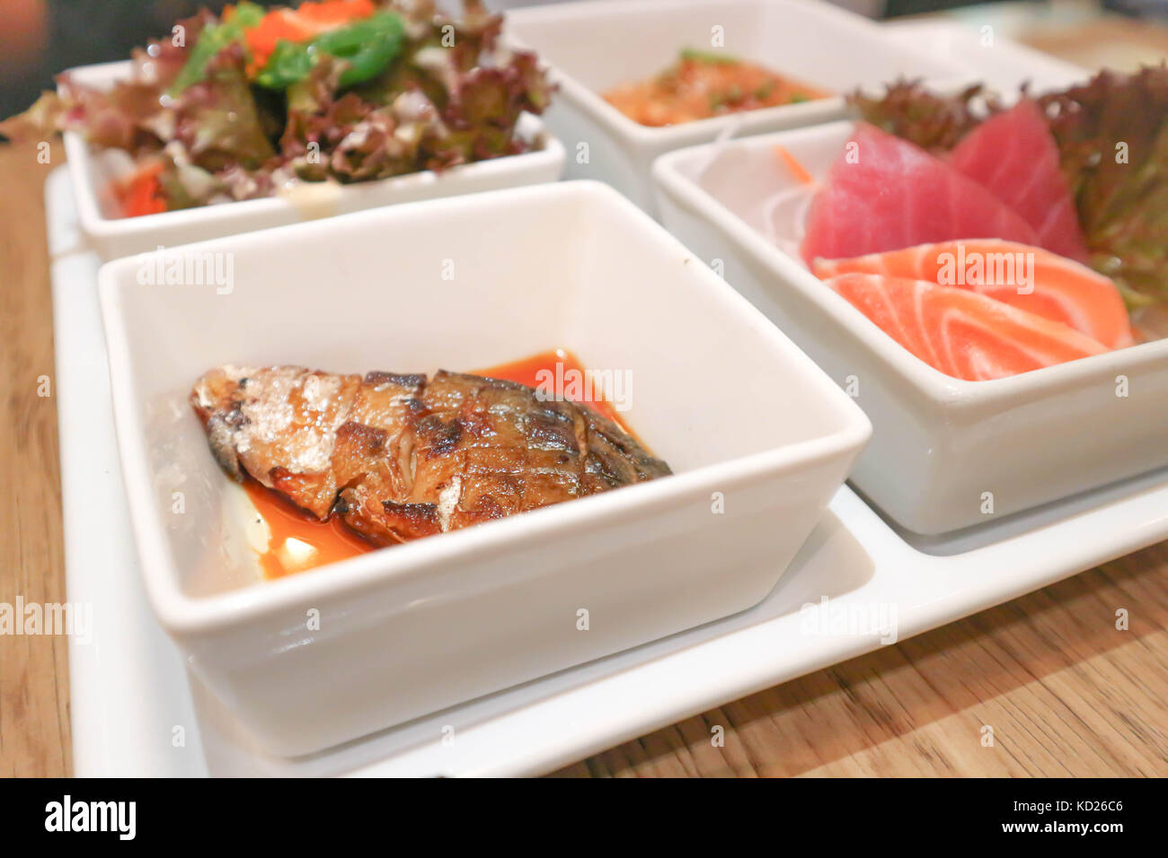 grilled saba or grilled mackerel fish Stock Photo - Alamy