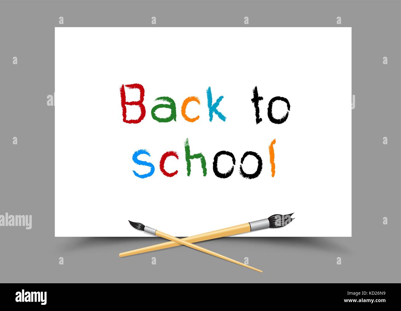 Back school on multicolor Stock Vector Images - Alamy