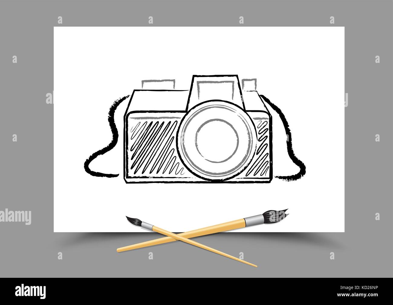 Draw camera cartoon hi-res stock photography and images - Alamy
