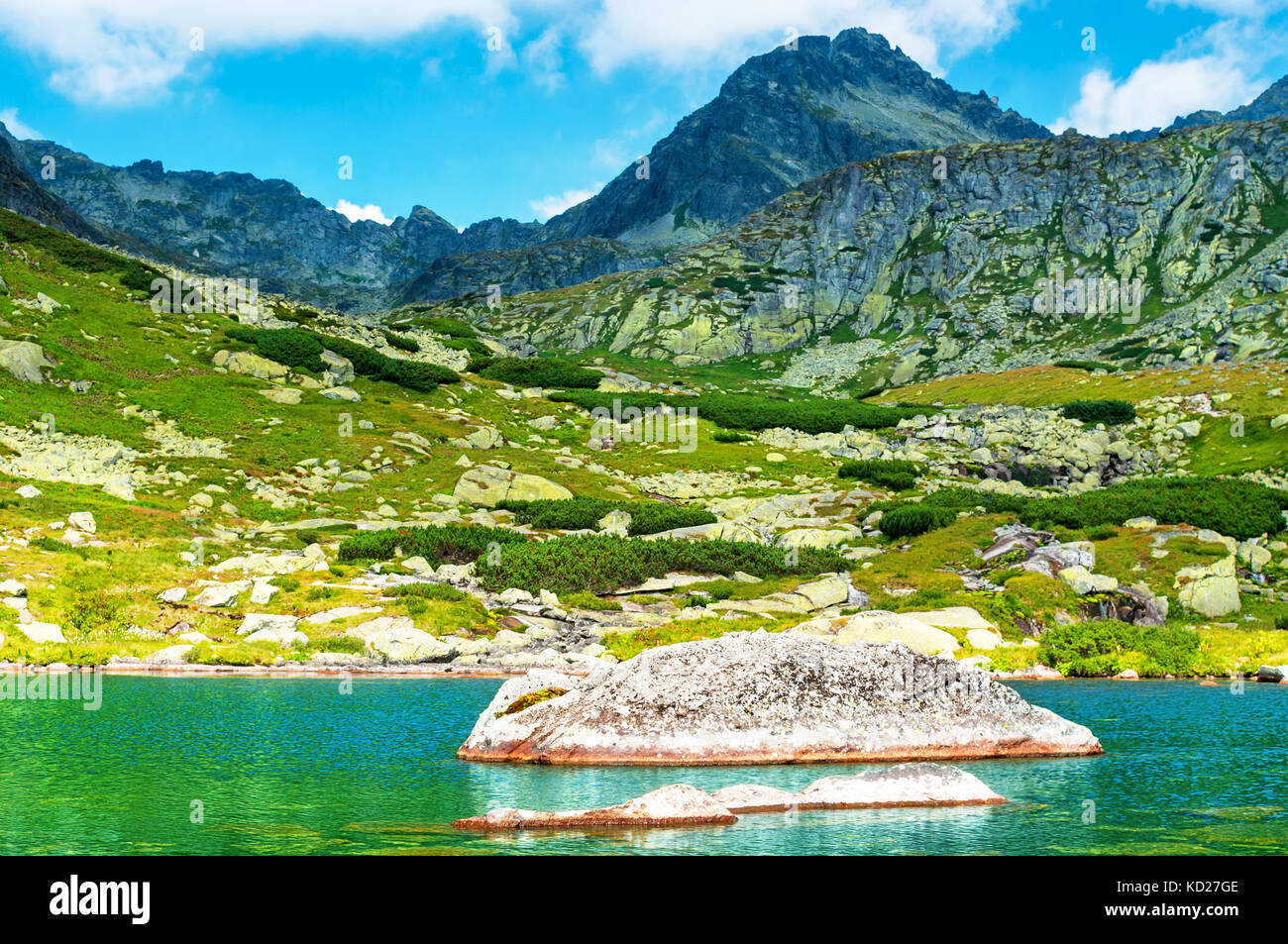 Mountain lake in High Tatras National Park, Slovakia Stock Photo - Alamy