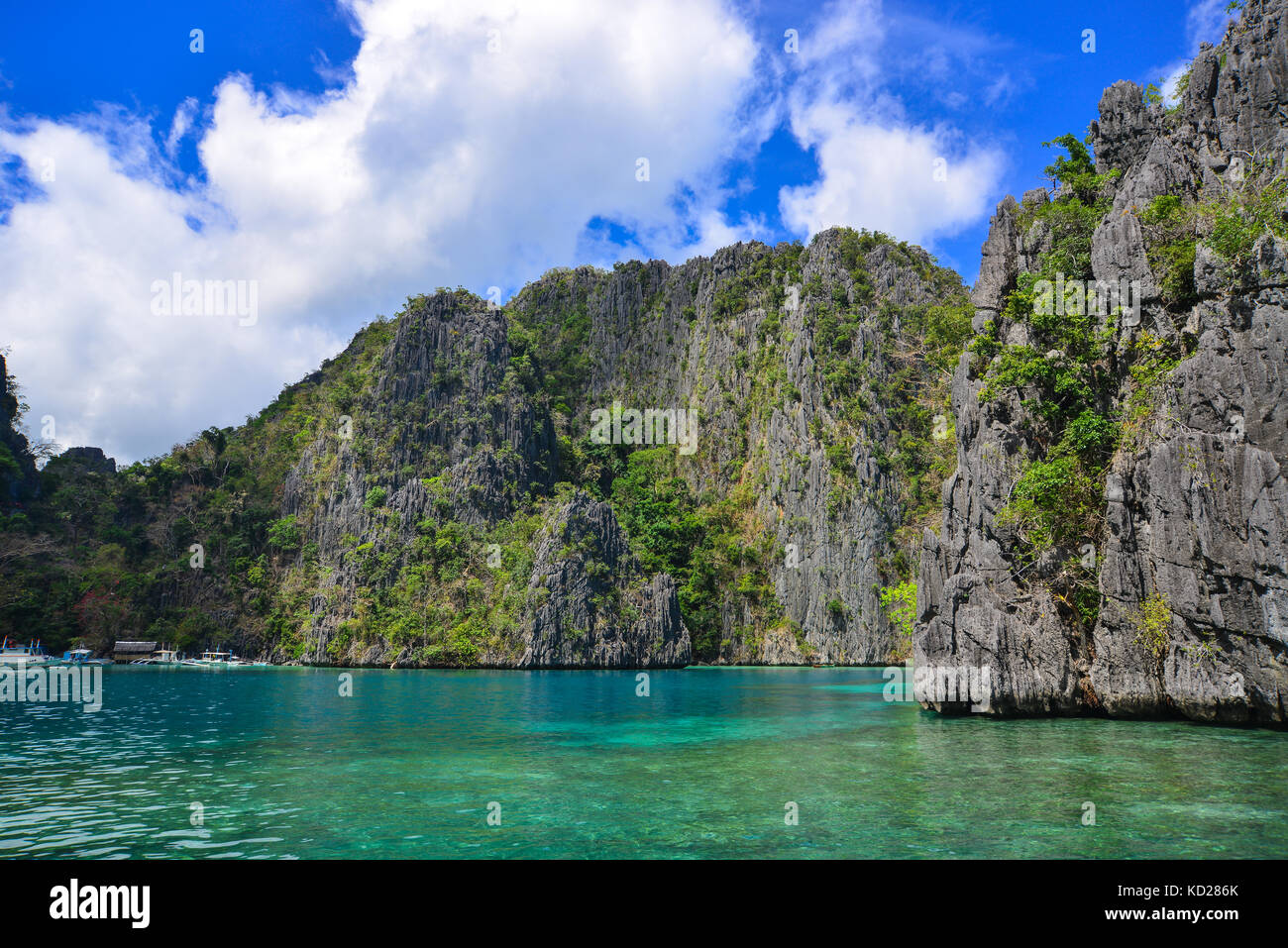 Seascape of Coron Island, Philippines. Coron Island is a wedge-shaped ...