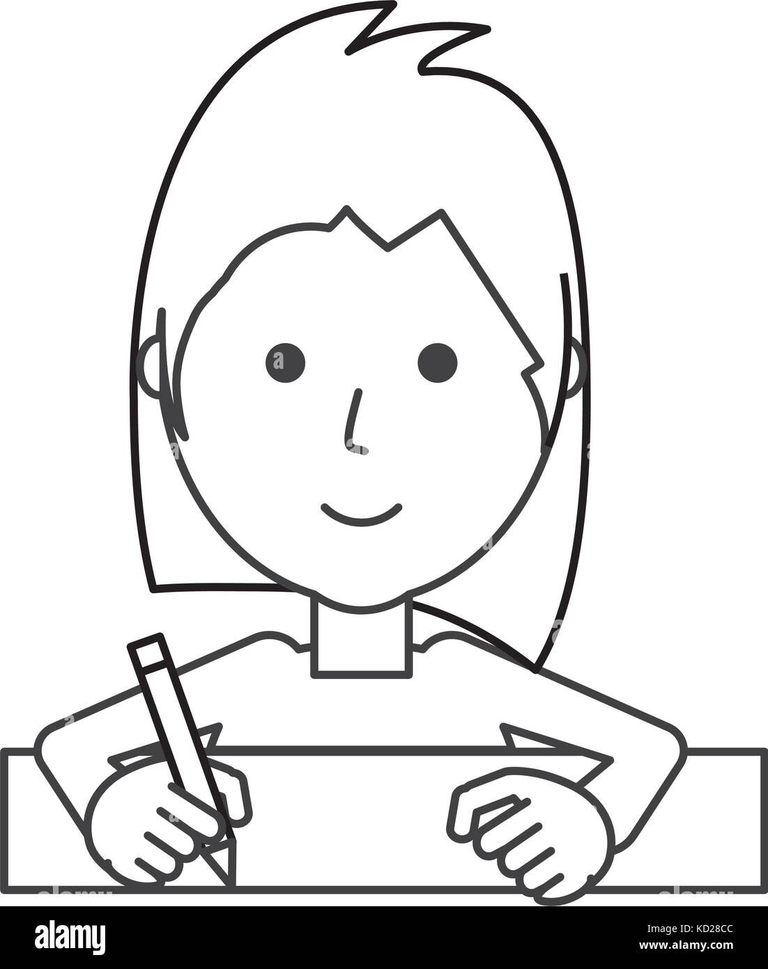 Uncolored girl Black and White Stock Photos & Images - Alamy