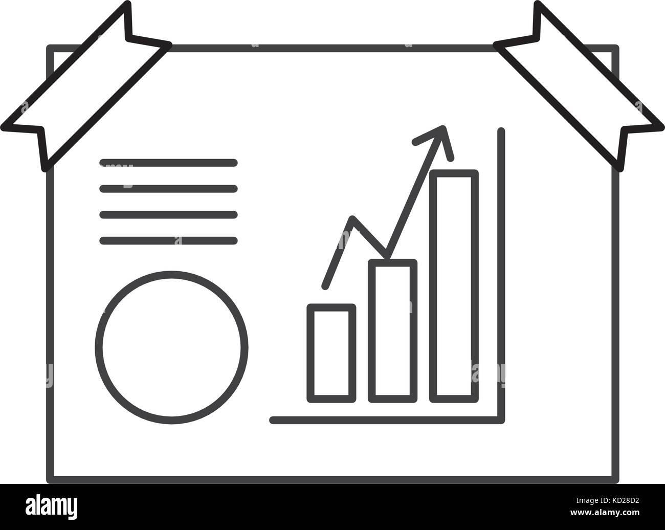 flat line uncolored picture board over white background vector ...