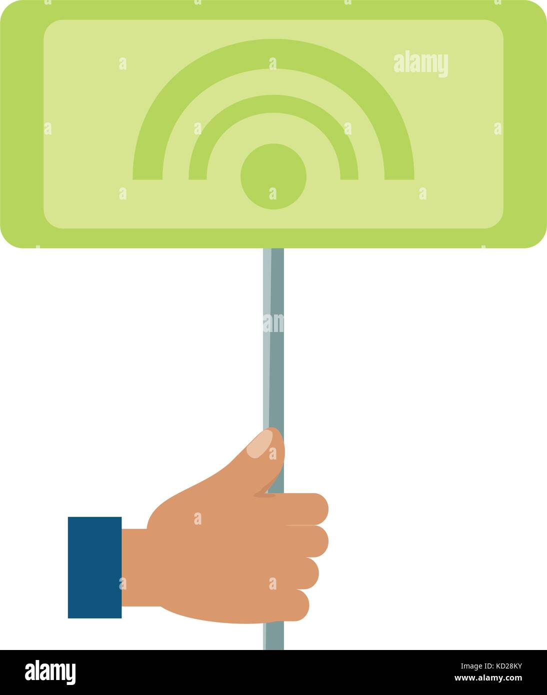 hand with road sign icon over white background vector illustration ...