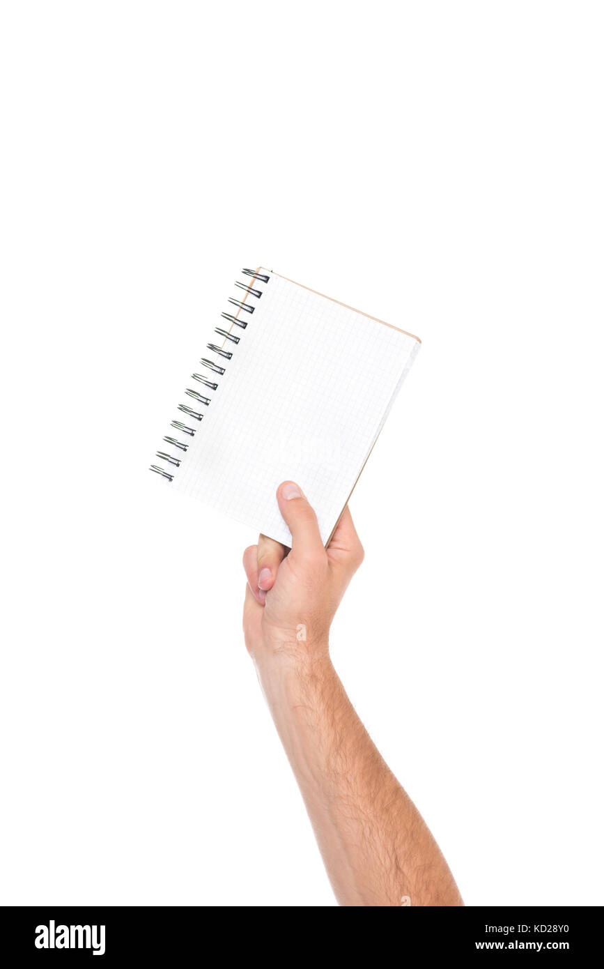 notebook in hand Stock Photo - Alamy