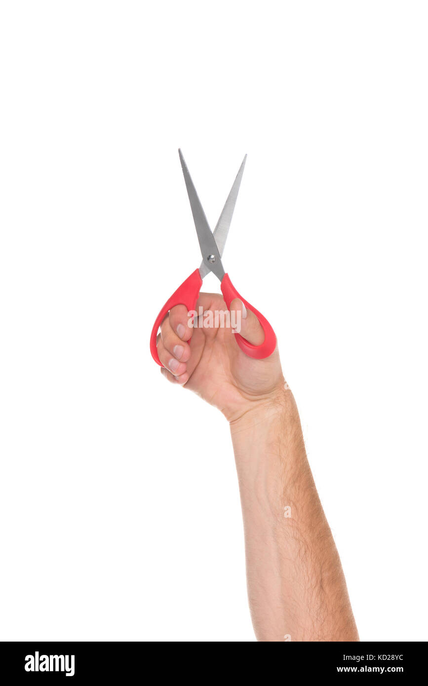 Man with scissors Cut Out Stock Images & Pictures - Alamy