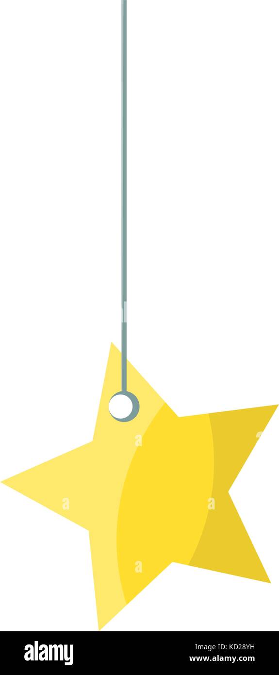 star hanging icon over white background vector illustration Stock ...