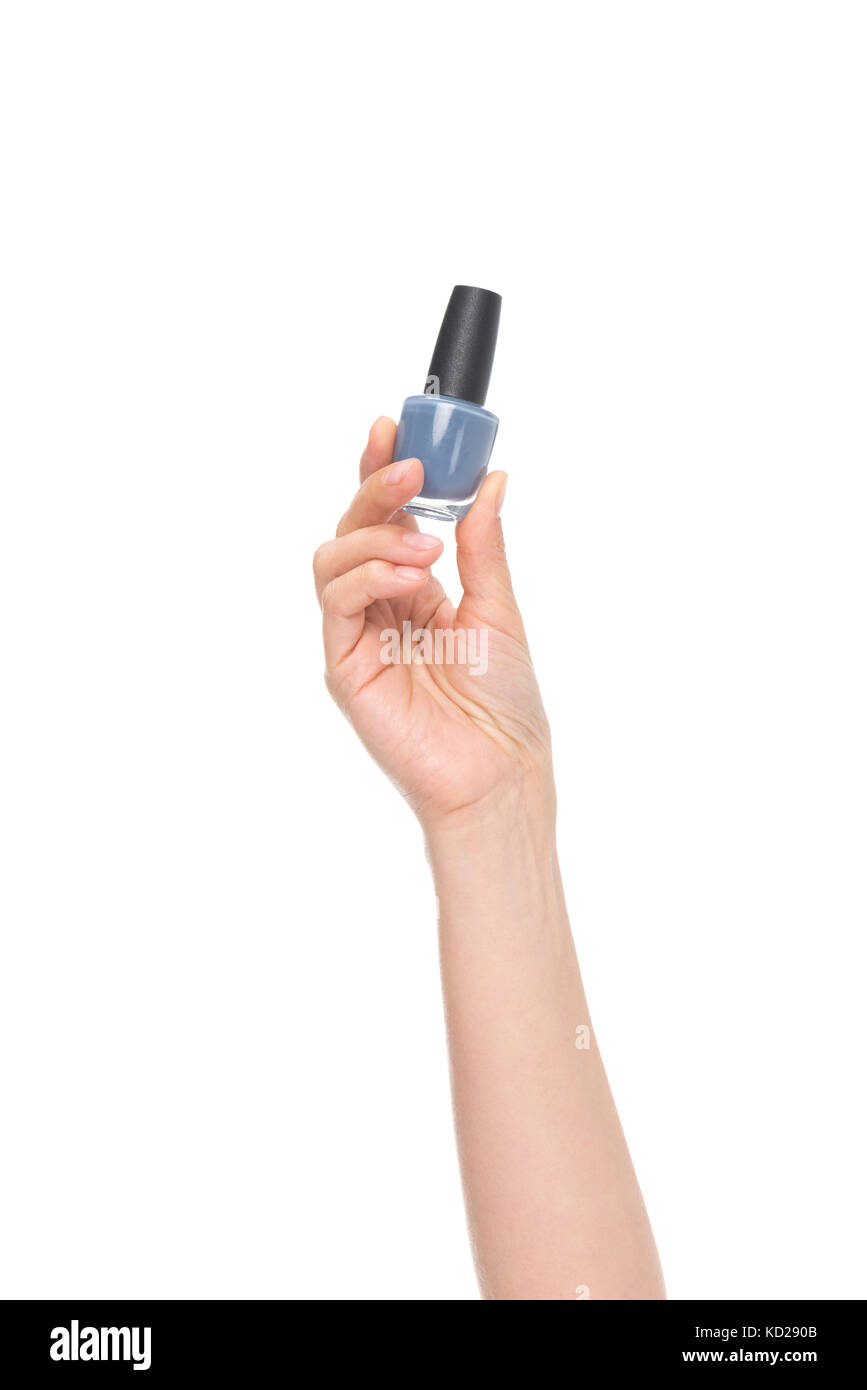 Female hand color nail Cut Out Stock Images & Pictures - Alamy