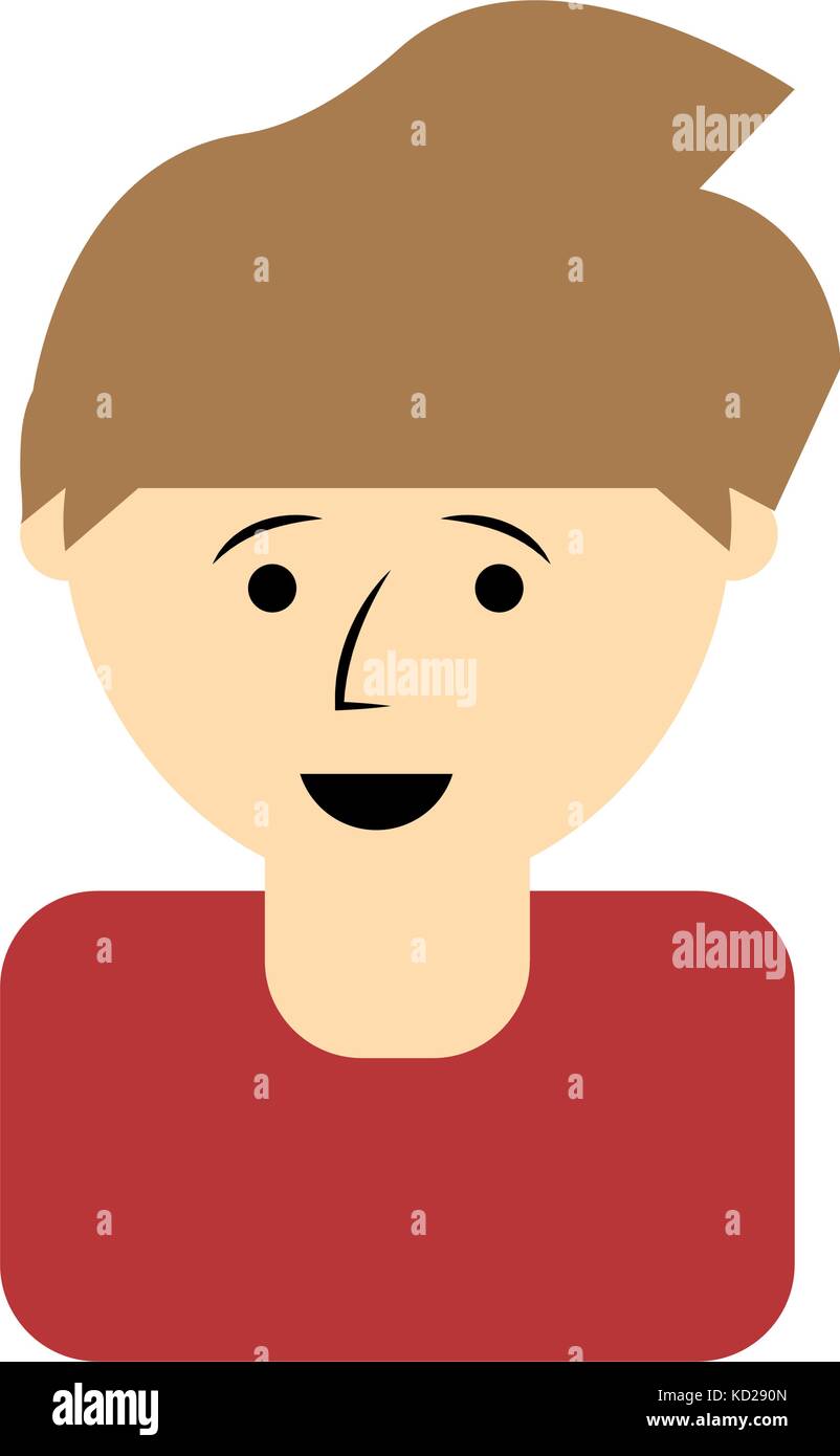 cartoon man icon over white background colorful design vector ...