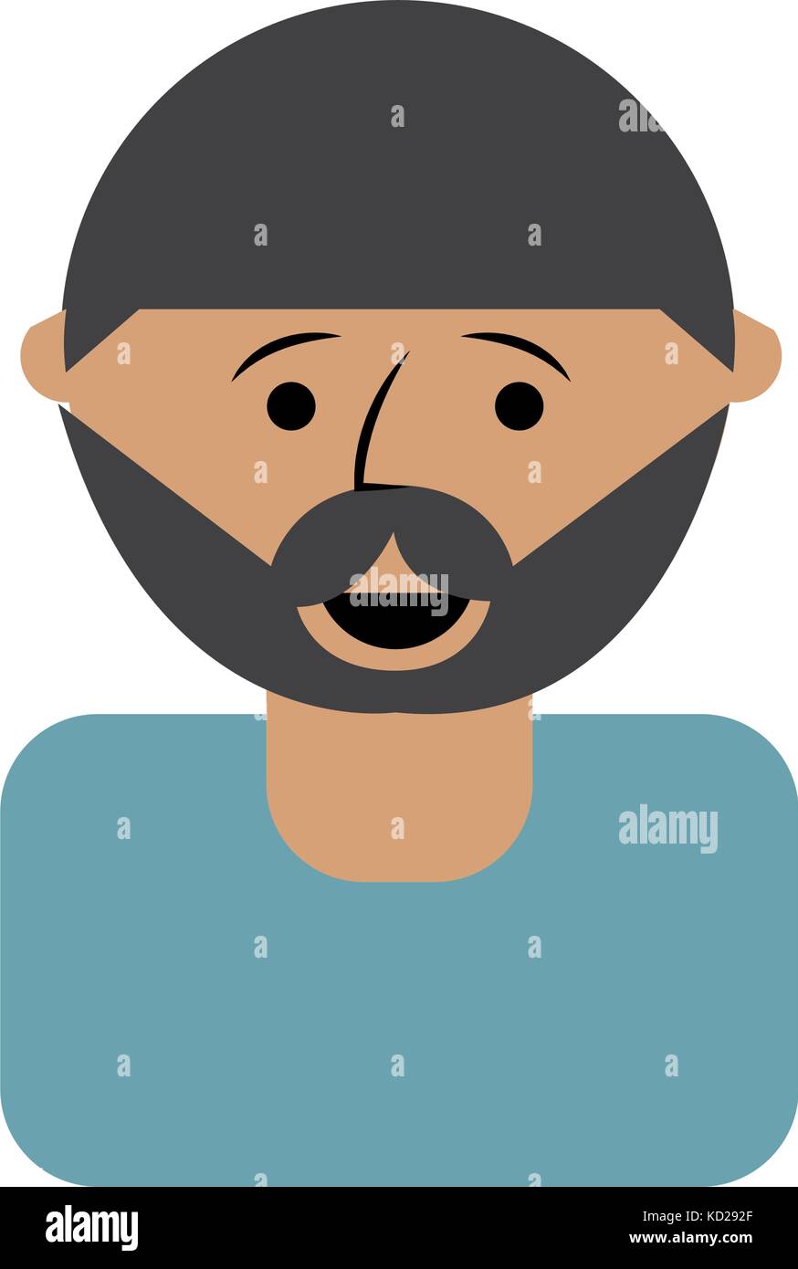 cartoon man icon over white background colorful design vector ...