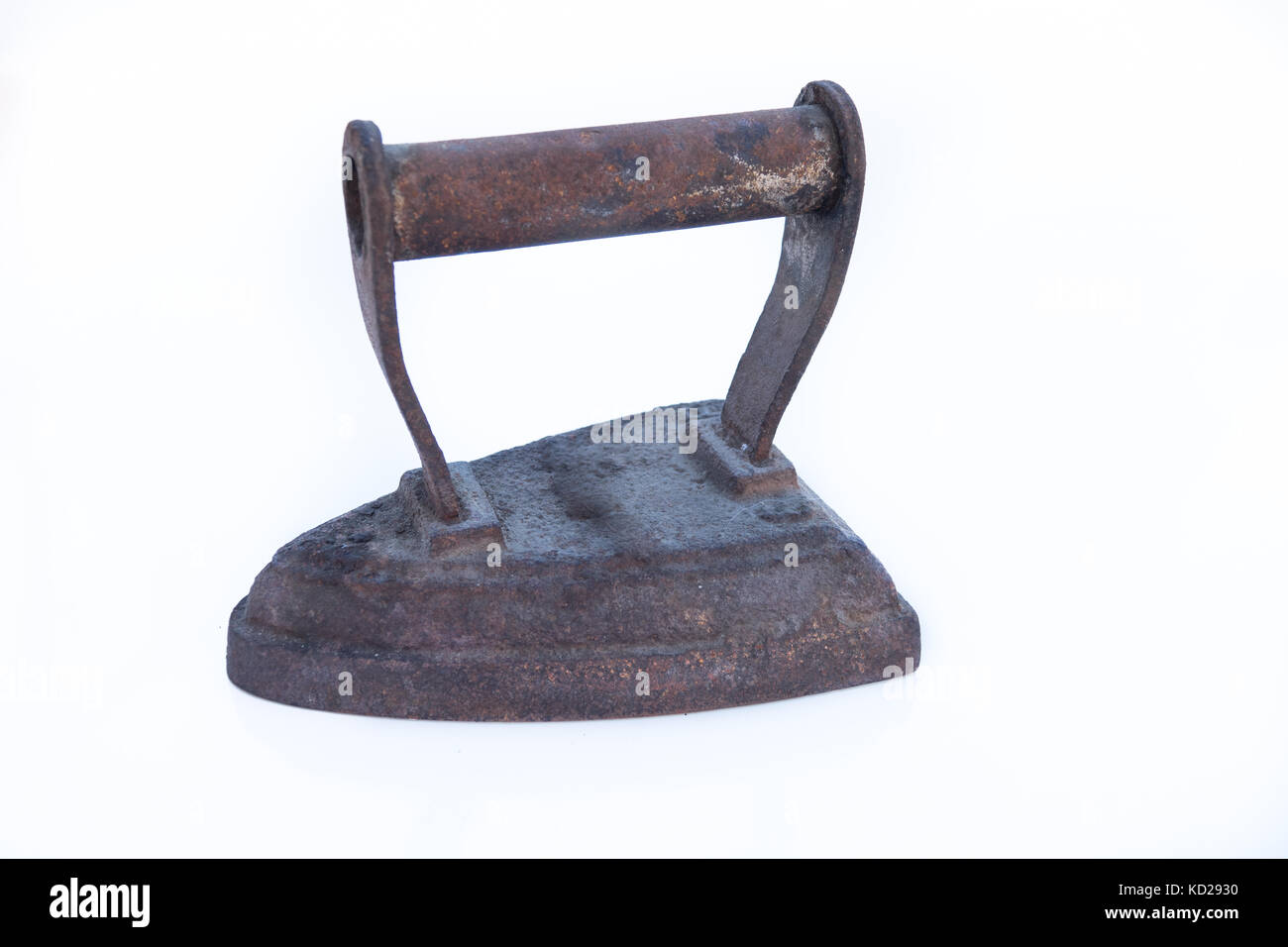 Vintage iron isolated on white background Stock Photo - Alamy