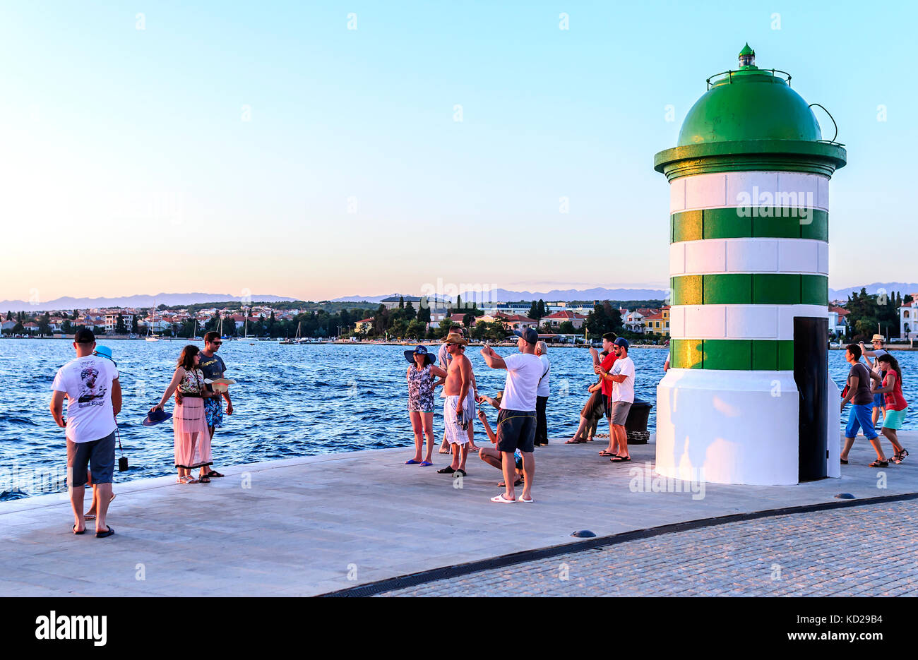 Lighthouse on the waterfront of Zadar, Croatia Stock Photo - Alamy