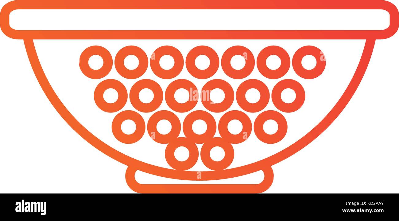 colander pasta strainer utensil kitchen Stock Vector Image & Art - Alamy