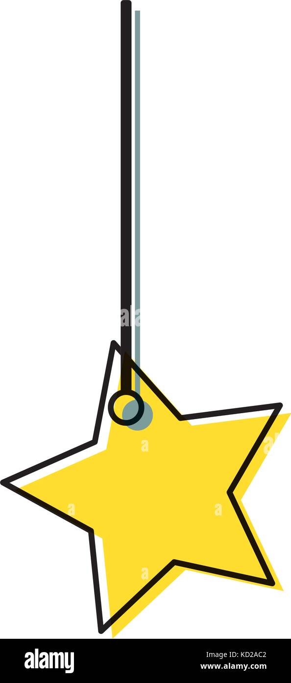 star hanging icon over white background vector illustration Stock ...