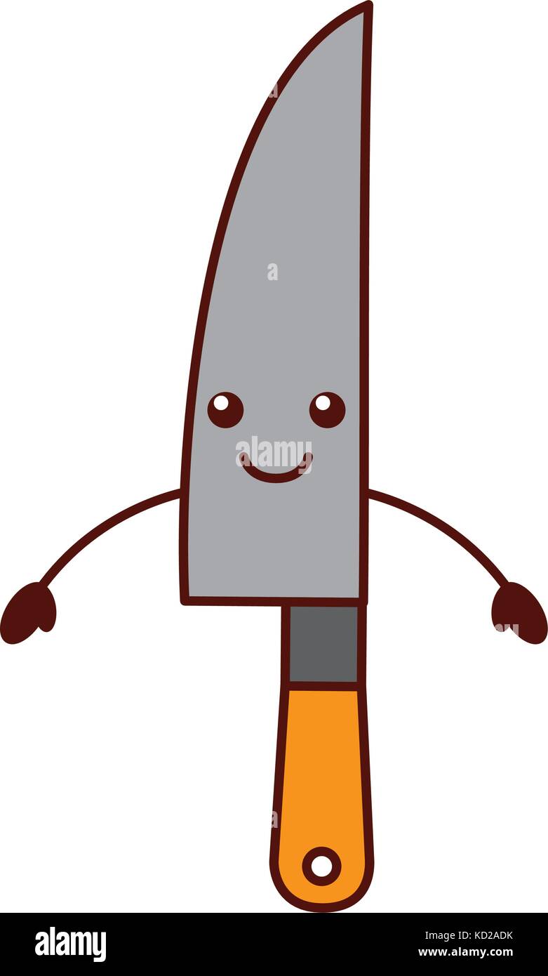 cartoon kitchen knife cutlery steel supply Stock Vector Image & Art - Alamy