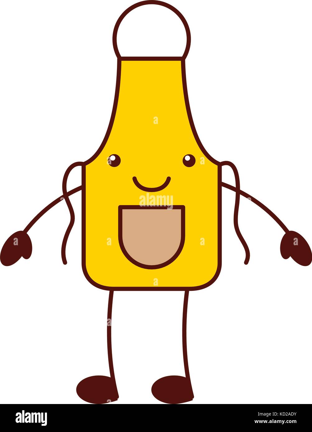 cartoon kitchen apron chef uniform for cooking Stock Vector Image & Art ...