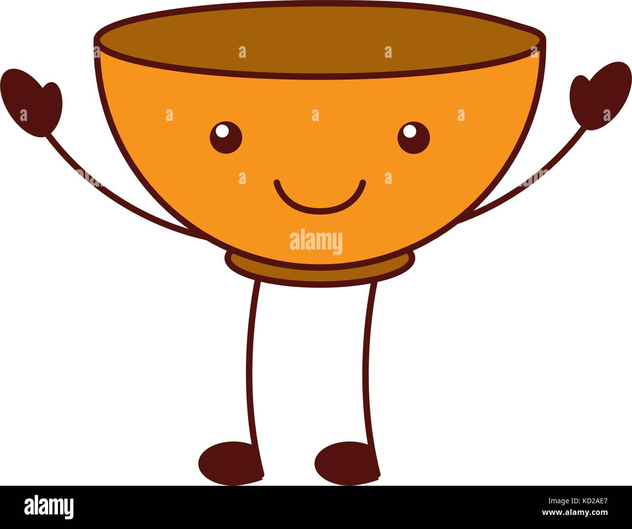 cartoon kitchen bowl dishware empty utensil restaurant Stock Vector ...