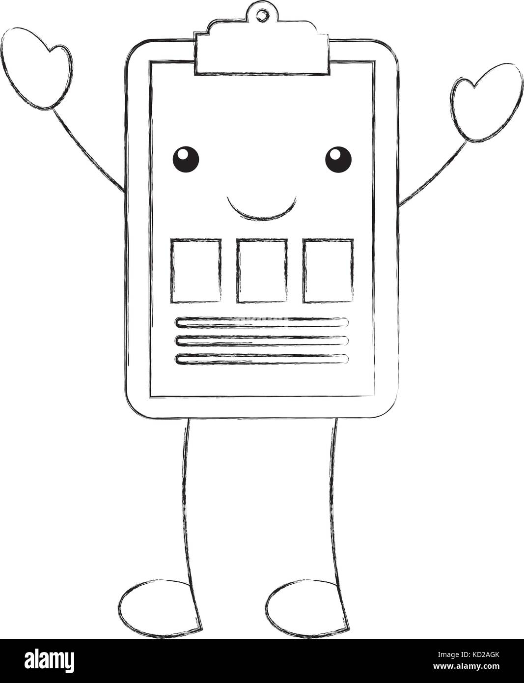 Clipboard business graph checklist Stock Vector Images - Alamy