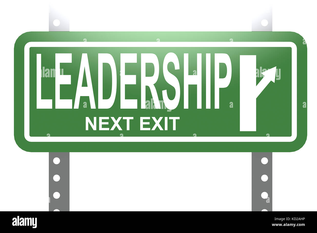 Leadership green sign board isolated image with hi-res rendered artwork ...