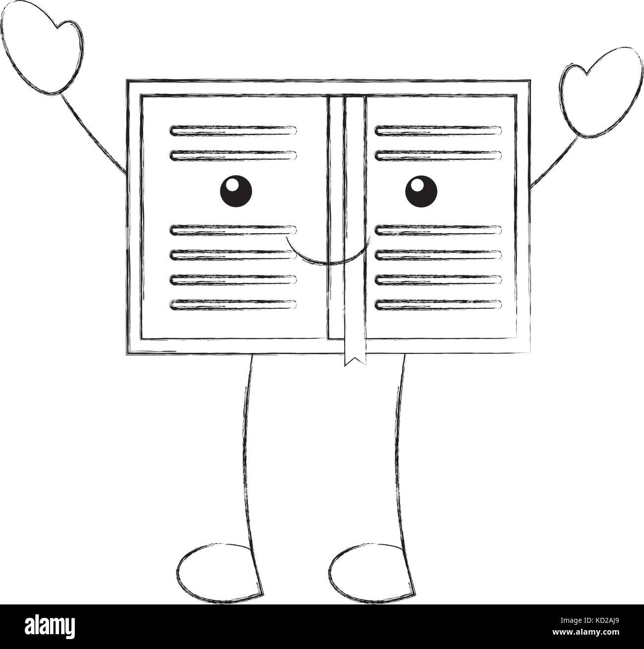 cartoon book personal organiser planner bookmark Stock Vector Image ...