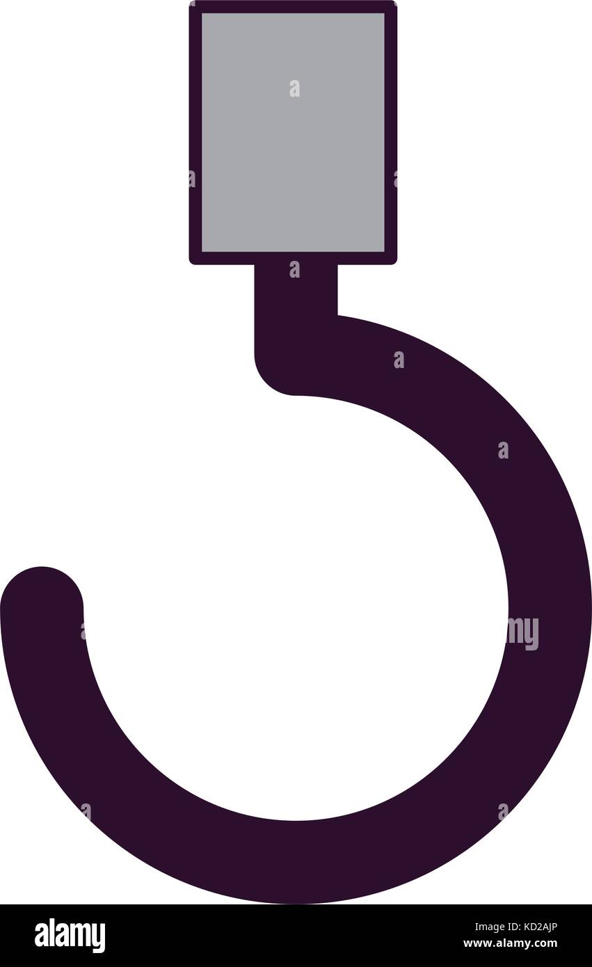 hook icon over white background vector illustration Stock Vector Image ...