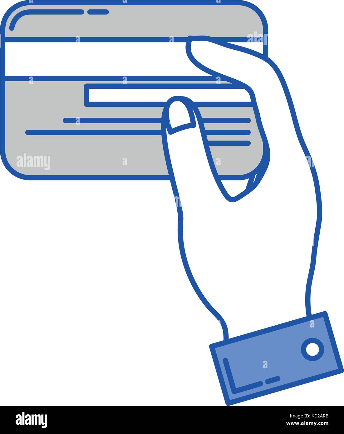 hand human with credit card vector illustration design Stock Vector ...