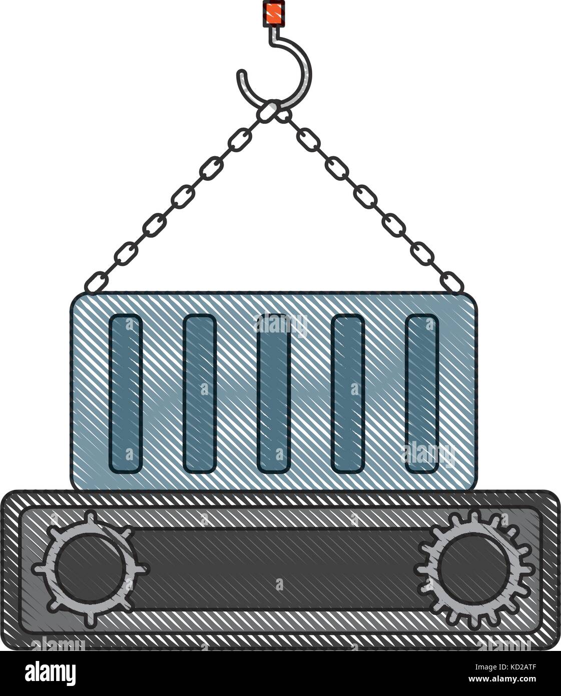 container icon over white background vector illustration Stock Vector ...