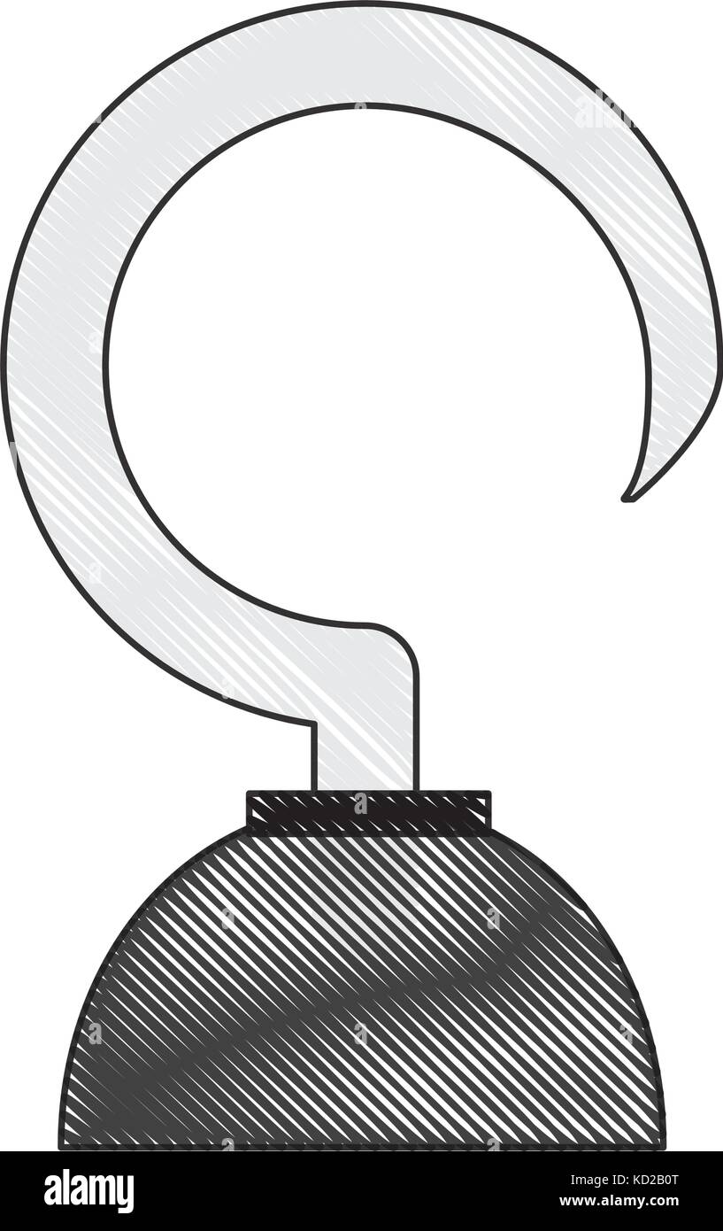 hook icon over white background vector illustration Stock Vector Image ...