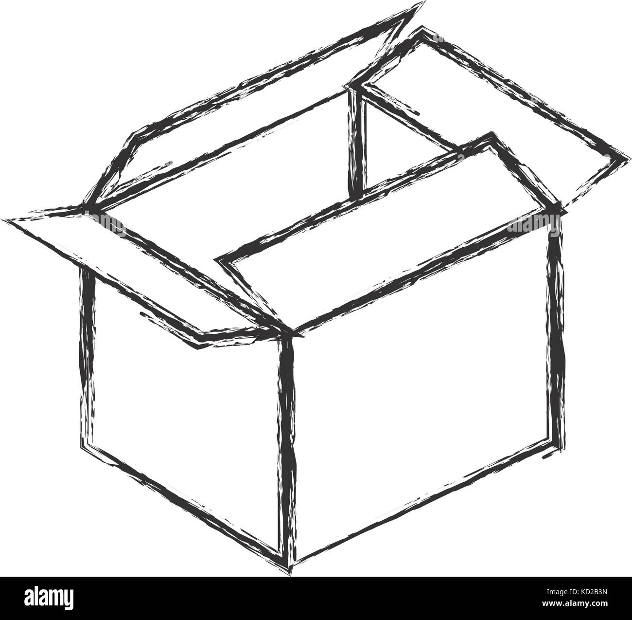 carton box icon over white background vector illustration Stock Vector ...