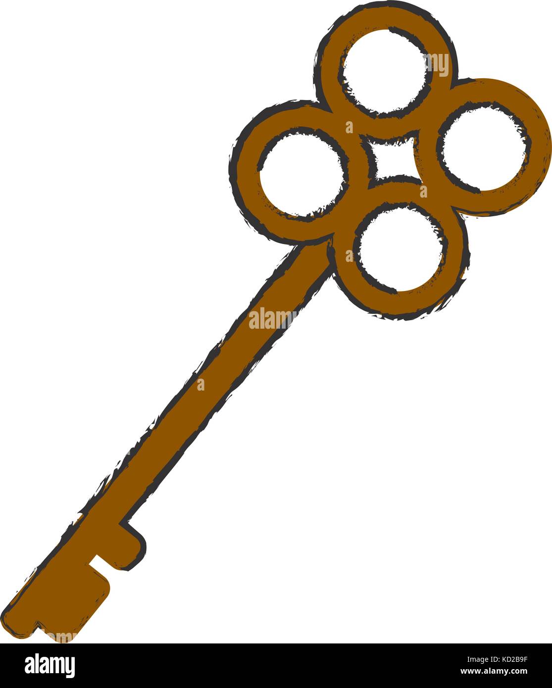 old key icon over white background vector illustration Stock Vector ...