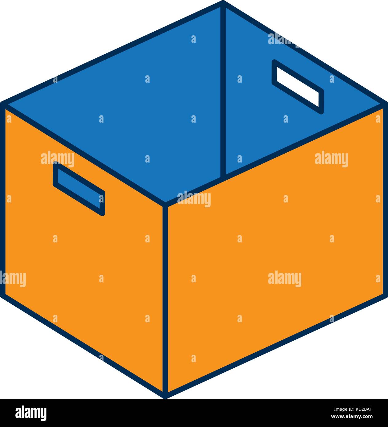 carton box icon over white background vector illustration Stock Vector ...