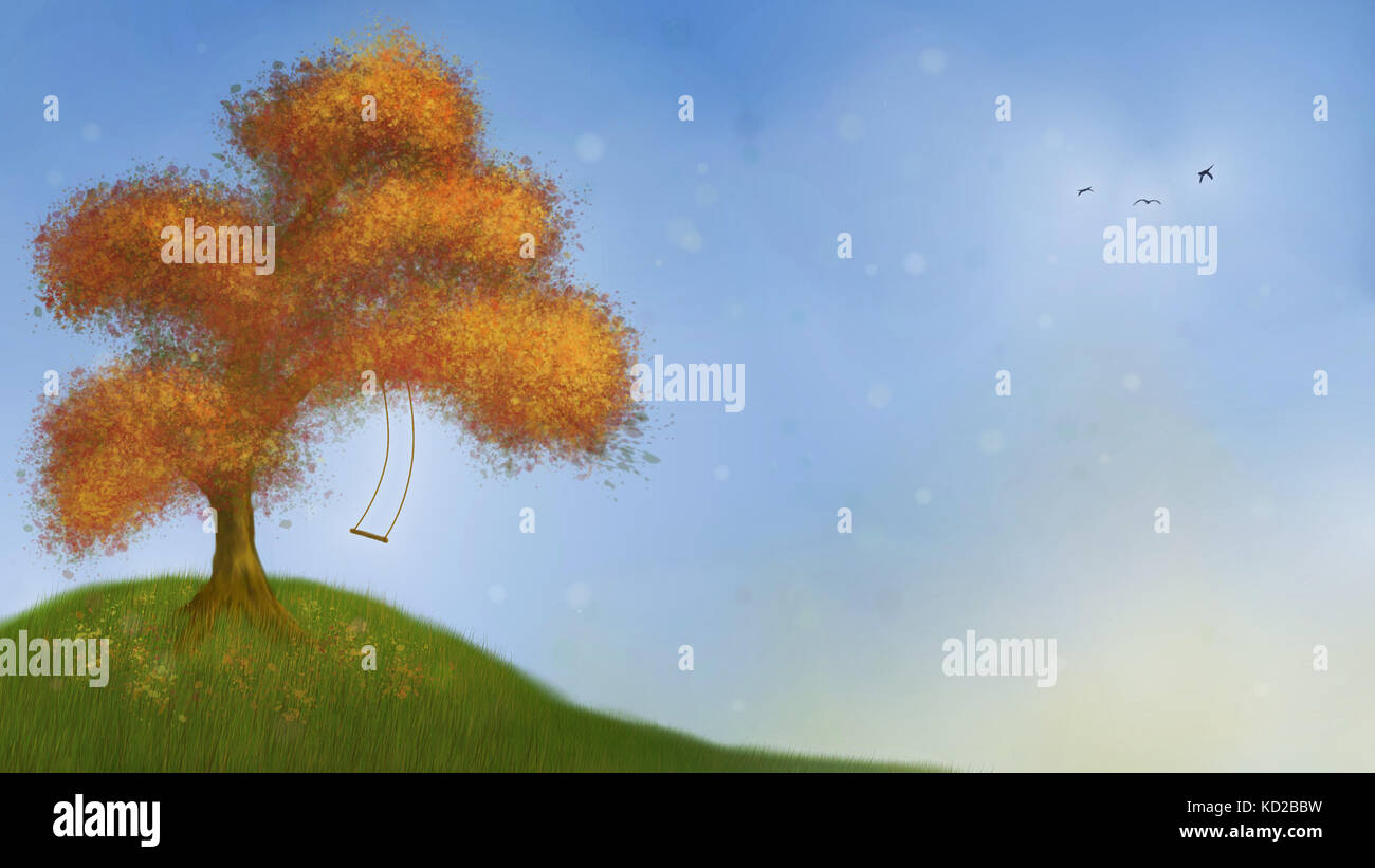 Landscape garden painting hi-res stock photography and images - Alamy