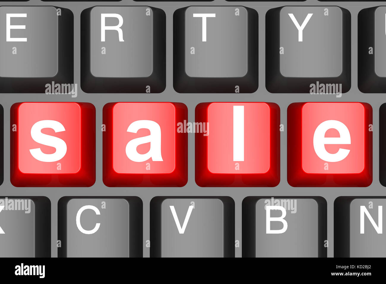 Sale word on computer keyboard image with hi-res rendered artwork that ...