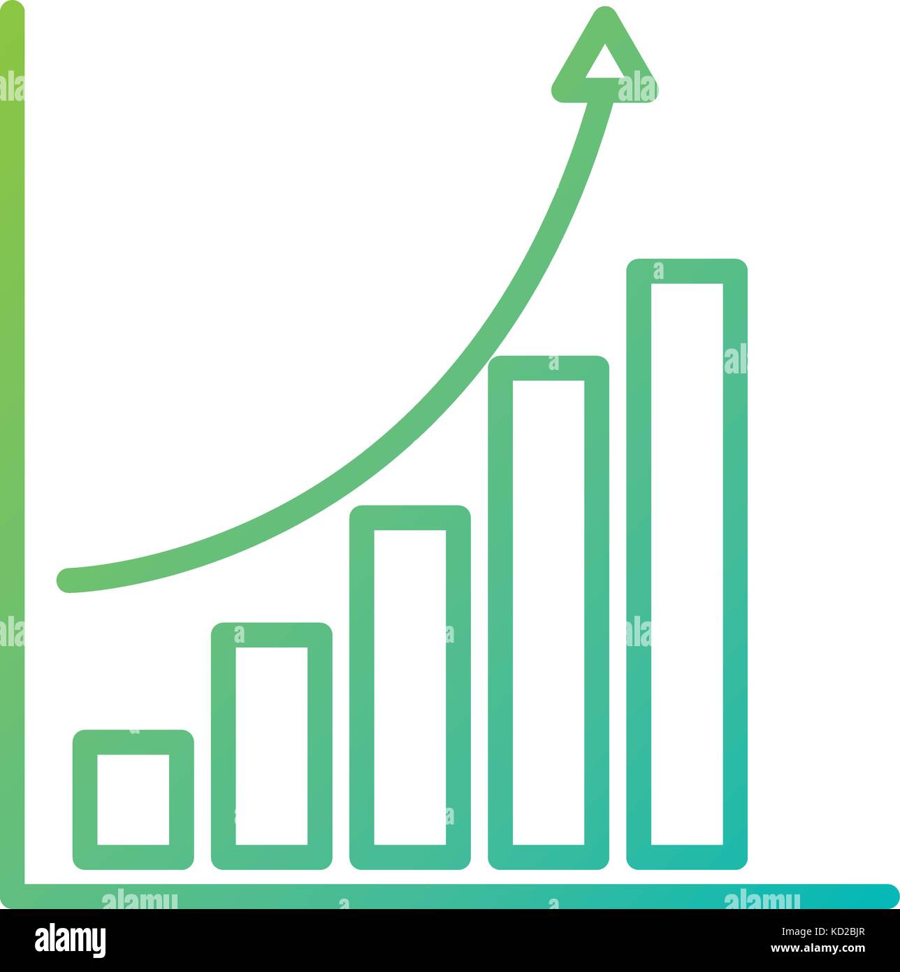 financial graph chart bar arrow growth concept Stock Vector Image & Art ...