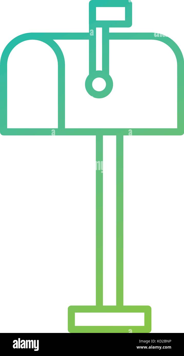 mailbox with flag post news service Stock Vector Image & Art - Alamy