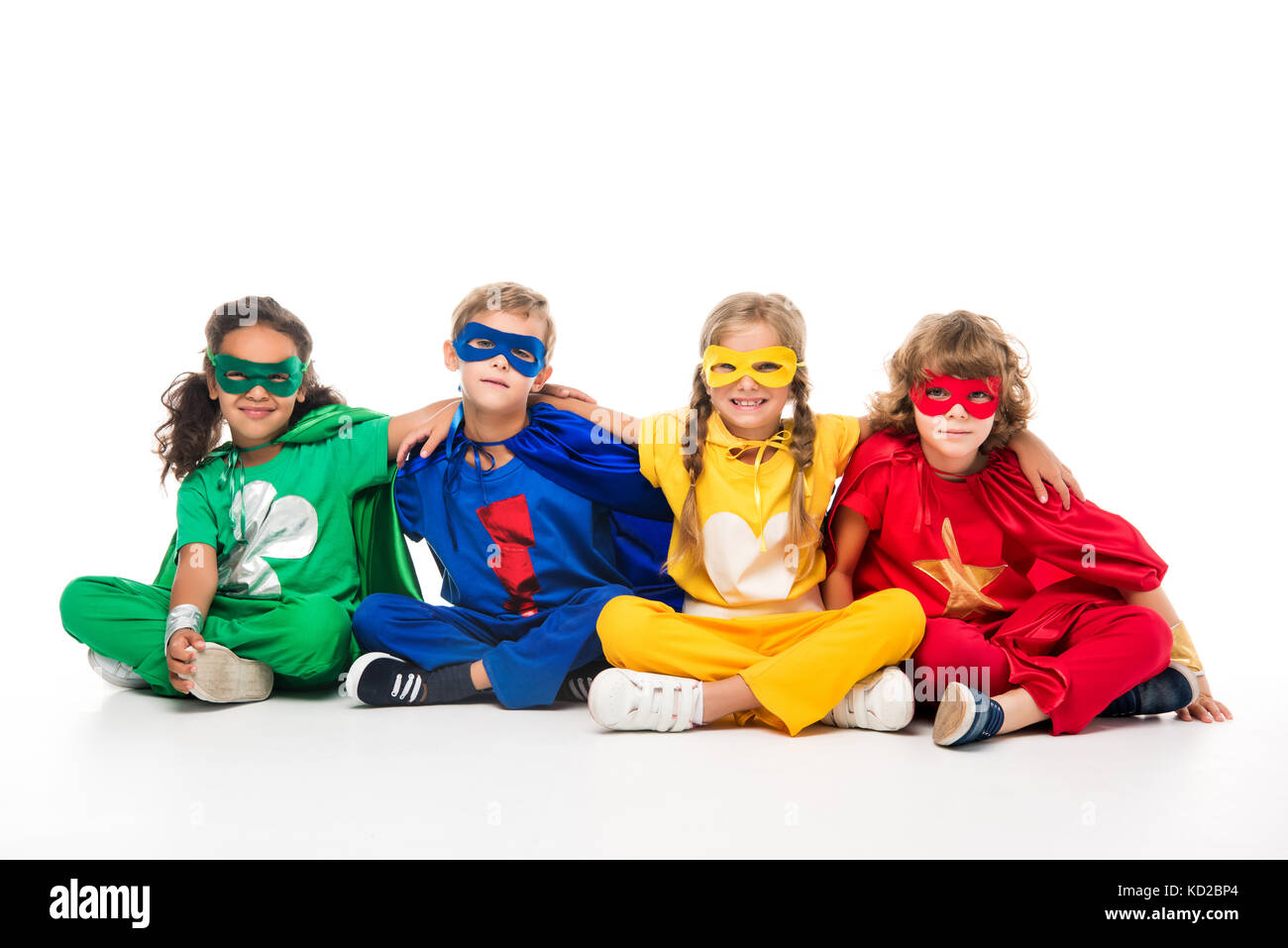 kids in superhero costumes Stock Photo - Alamy