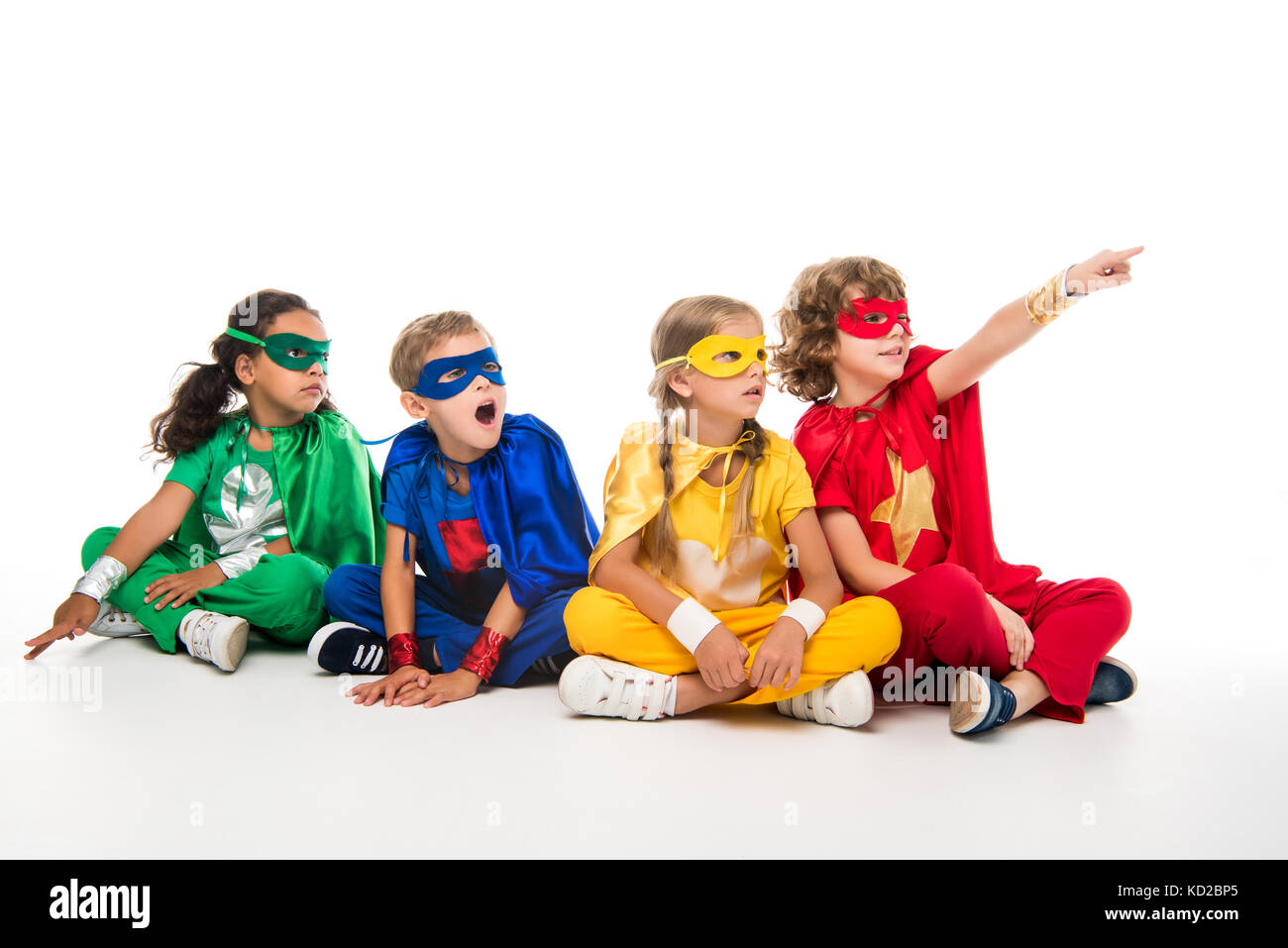 kids in superhero costumes Stock Photo - Alamy