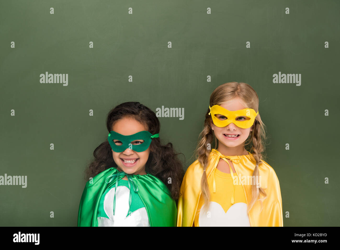 beautiful girls in superhero costumes Stock Photo - Alamy