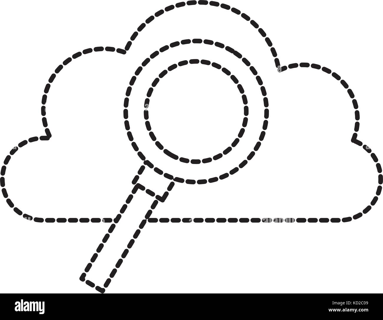 Magnifying cloud storage Black and White Stock Photos & Images - Alamy