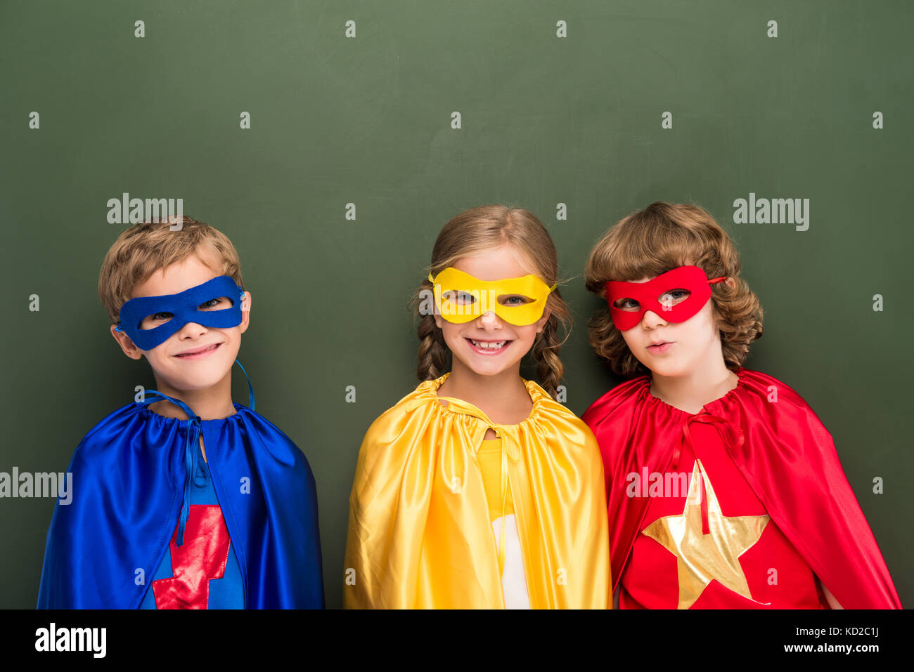 kids in superhero costumes Stock Photo - Alamy