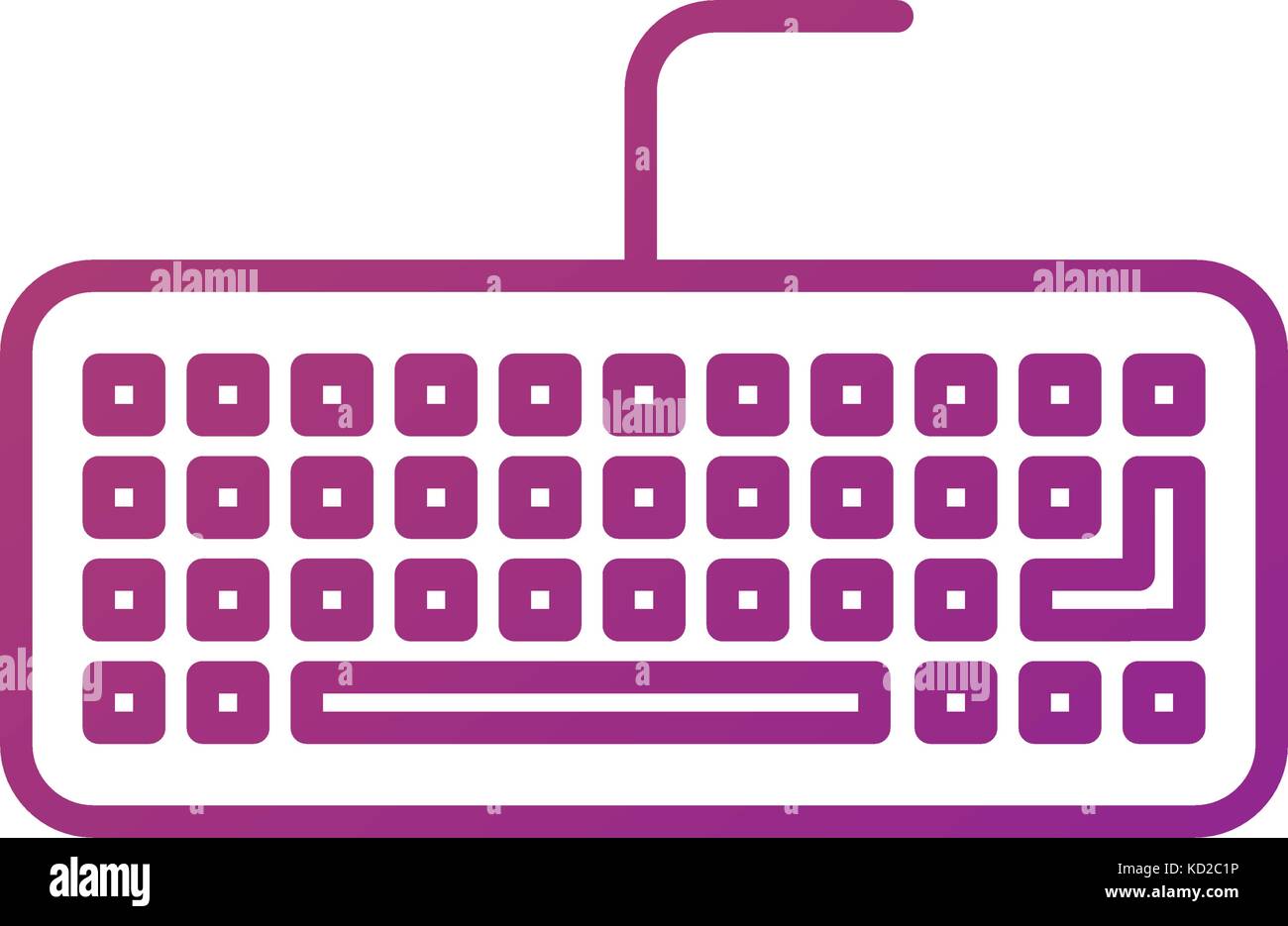 keyboard device of computer work hardware Stock Vector Image & Art - Alamy