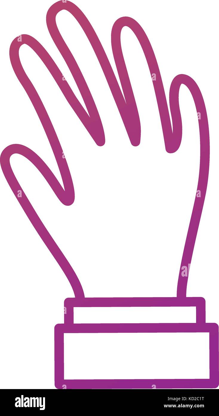 hand showing five fingers gesture icon Stock Vector Image & Art - Alamy