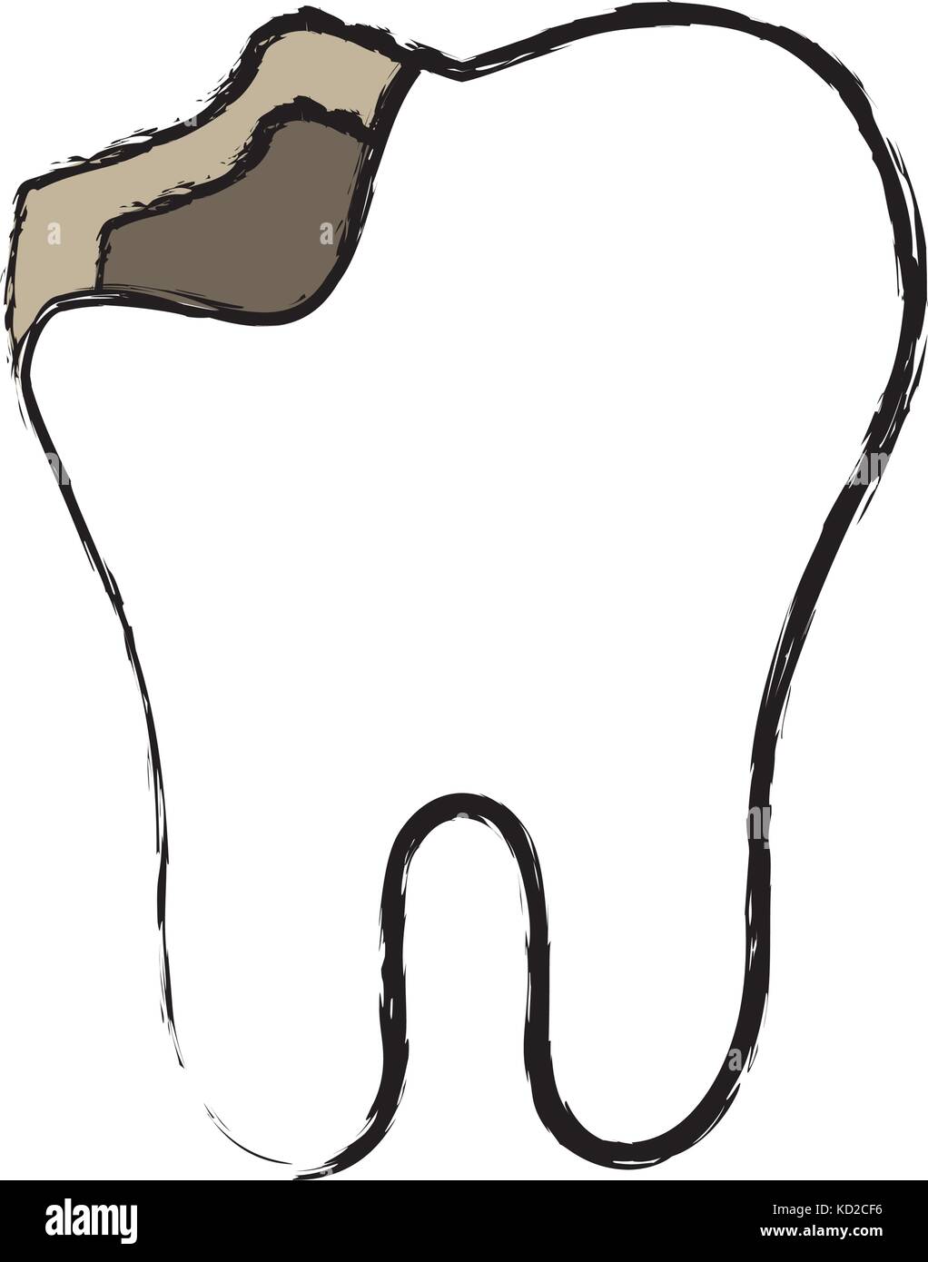broken tooth icon over white background vector illustration Stock ...