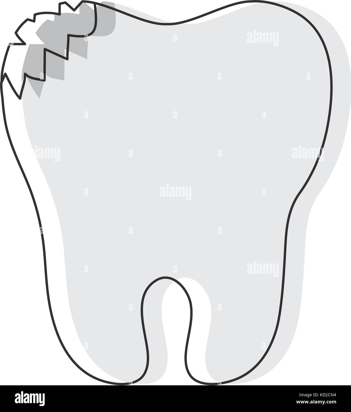 broken tooth icon over white background vector illustration Stock ...