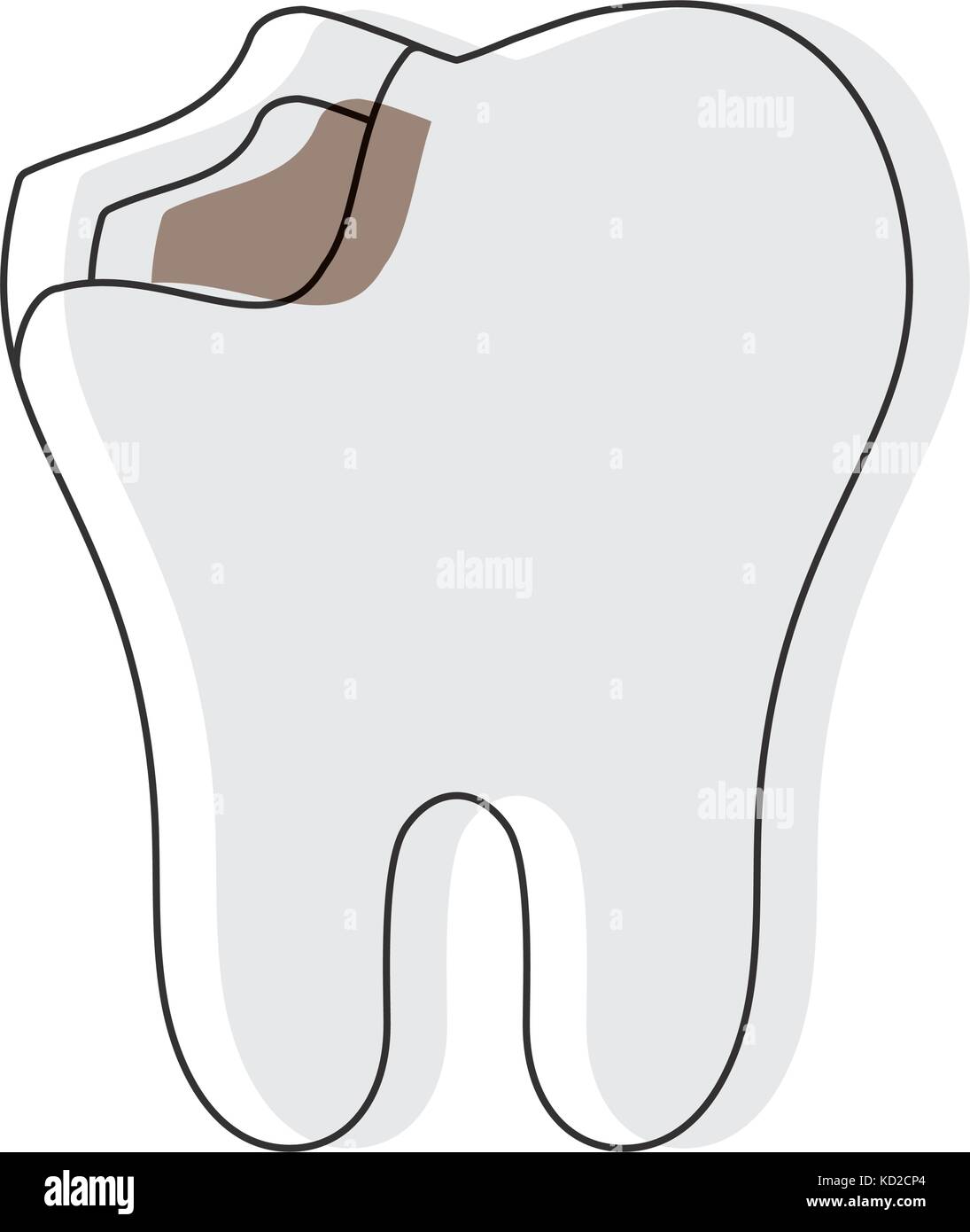 broken tooth icon over white background vector illustration Stock ...