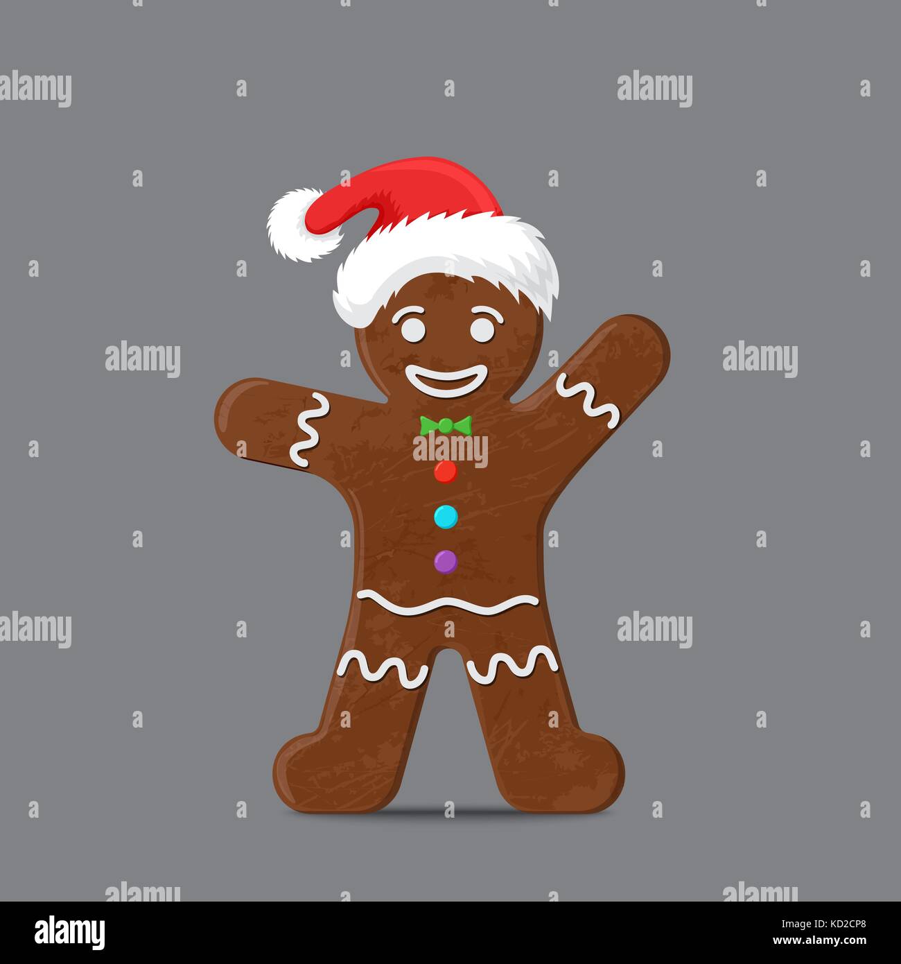 Tasty brown gingerbread cookie Stock Vector Images - Alamy